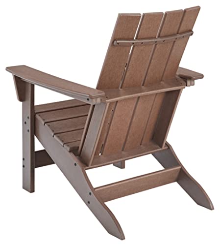 Signature Design by Ashley Outdoor Emmeline HDPE Patio Adirondack Chair, Brown