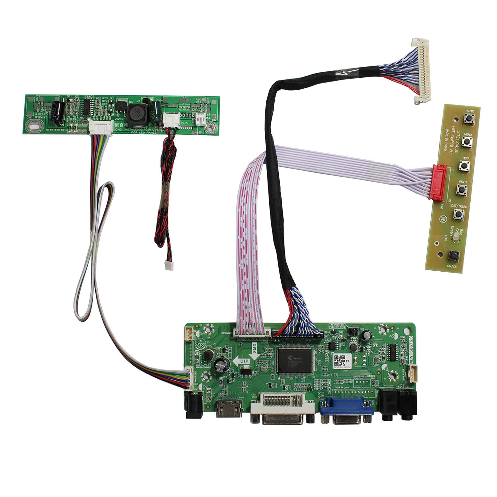 VSDISPLAY 17" 19" 1280x1024 6Pin LED Backlight 30Pin LVDS LCD HD-MI VGA DVI Audio Controlller Kit, Fit to Modification LCD M170ETN01 1 M170ETN01.3 M190ETN01.0 G190ETN01.0
