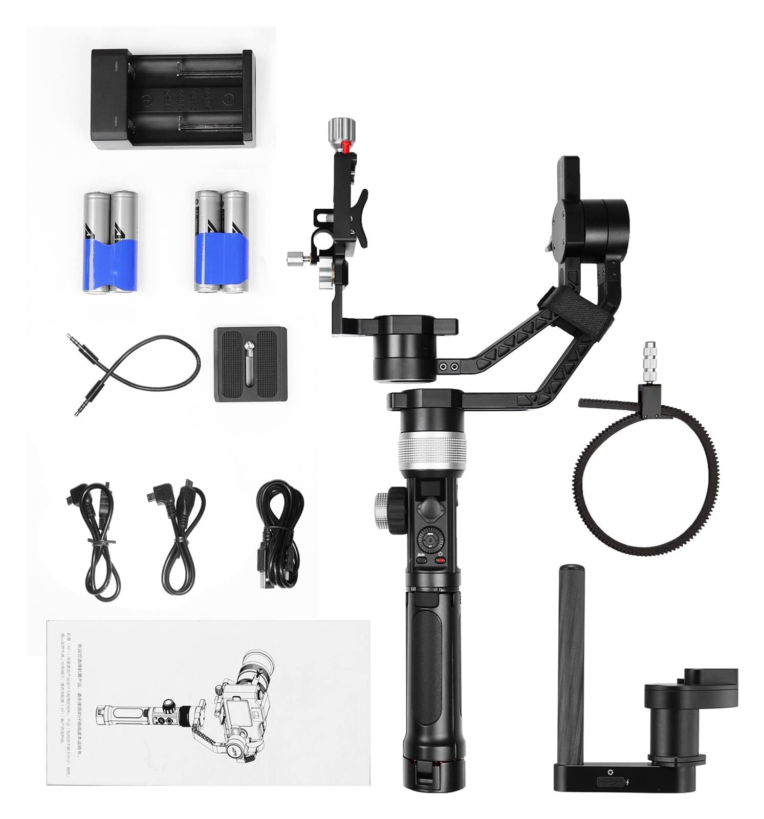 Action Camera Stabilizer D3 SLR Stabilizer Camera Equipment Camera Stabilizer Follow Focus Handheld PTZ Three-axis Gyroscope for Outdoor Video Recording