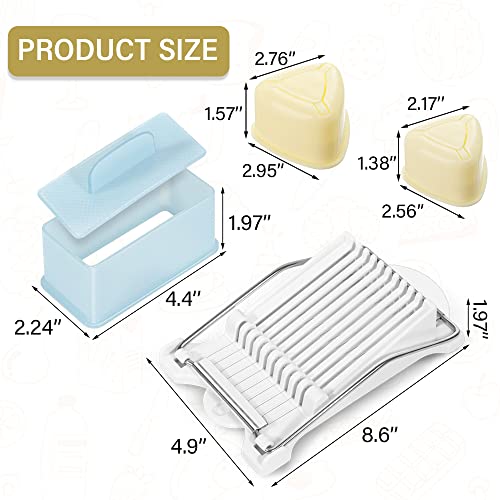 Dualshine Musubi Mold 5 Pcs Musubi Maker Kit Sushi Mold Making Kit Musubi Press(non Stick) Onigiri Rice Ball Mold Maker BPA Free Cheese Luncheon Bread Meat Butter Slicer for Kitchen Restaurant