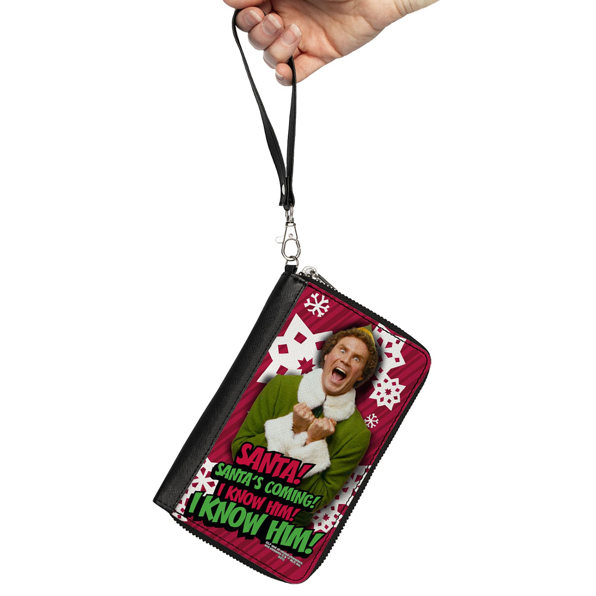 Buckle-Down Women's PU Zip Around Wallet Rectangle-Elf, 7.5"x4.5"