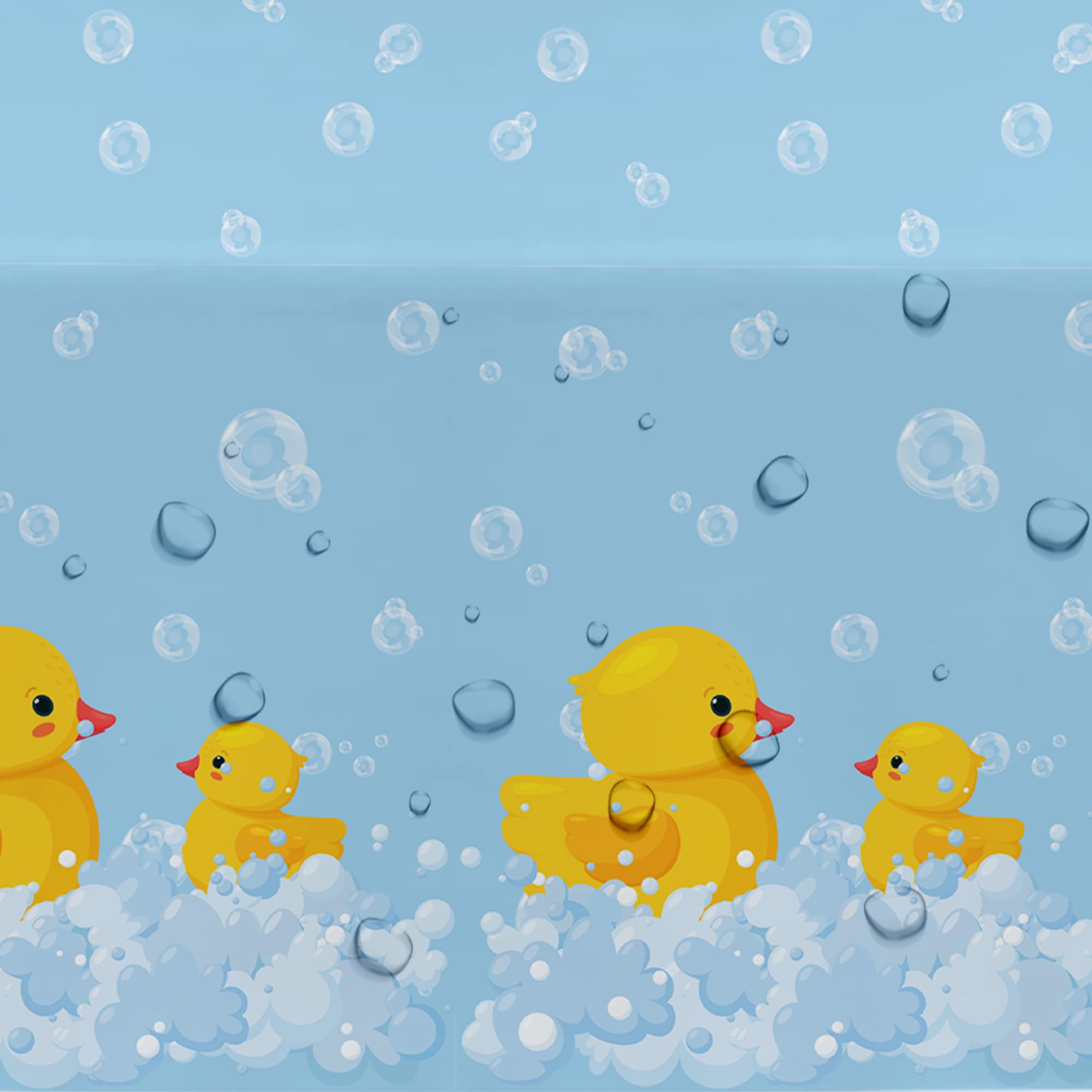 APOWBLS Rubber Duck Party Decorations Tablecloth - Disposable Duck Party Supplies Table Cover, Bubble Bath Rubber Duck Theme Table Cloth for Birthday Baby Shower - 3 Pack (54in x 108in)