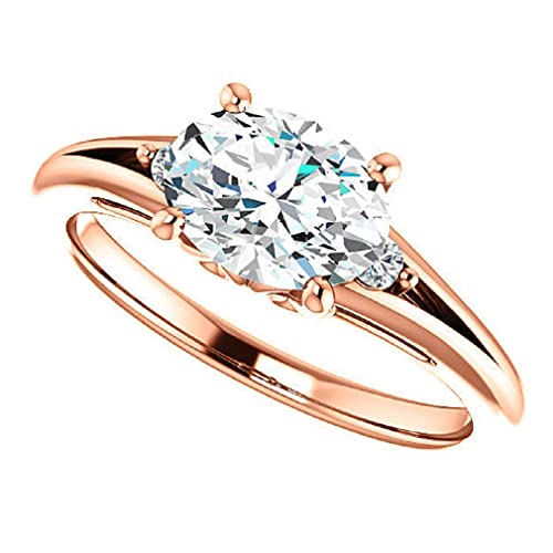 925 Silver, 10K/14K/18K Solid Gold Moissanite Engagement Ring, 2.25 CT Oval Cut Handmade Solitaire Ring Diamond Wedding Ring for Women, Birthday, Gifts for Her, VVS1 Colorless