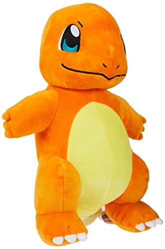 Pokémon Pokemon PKW0060 30 cm Plush - Glumanda Charmander PLUSH-12-Inch Authentic Details-Toys for Kids, Single, Black