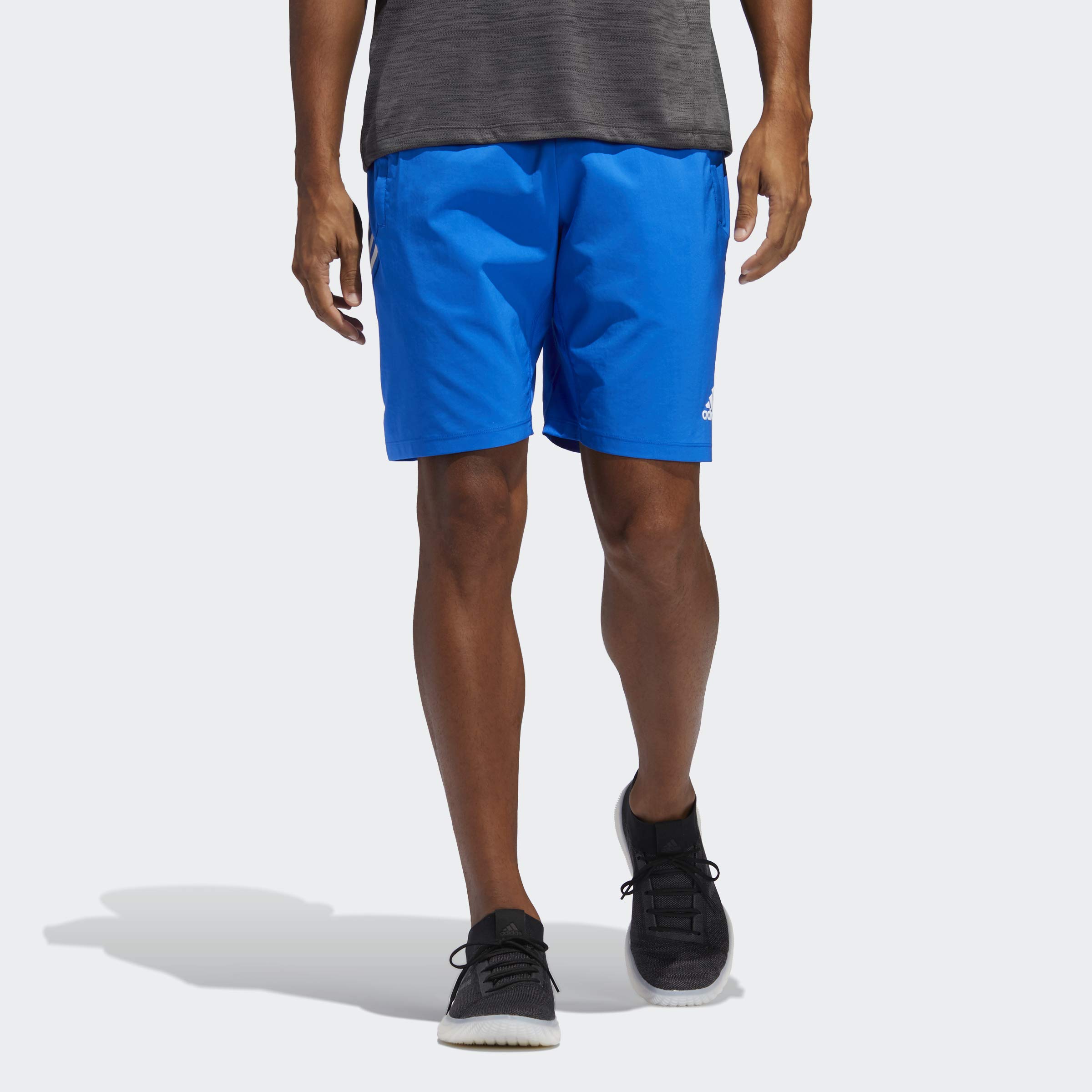 adidas Men's 4KRFT 3-Stripe+ Woven 9-Inch Short Glory Blue Large