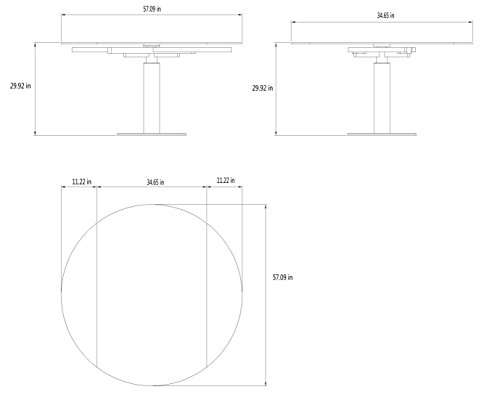 MILAN DT-CRM Talia White Glass Round Dining Table