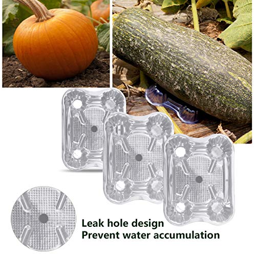 kemengsuer 100 Pieces Plastic Melon Cradle, Fruit & Vegetable Cradle Stands, Holds up to 20 lbs, Clear Plastic Melon Support Cradle for Keep Watermelon Off of The Ground(13.5 x 10.5cm/5.11 x 4.13inch)