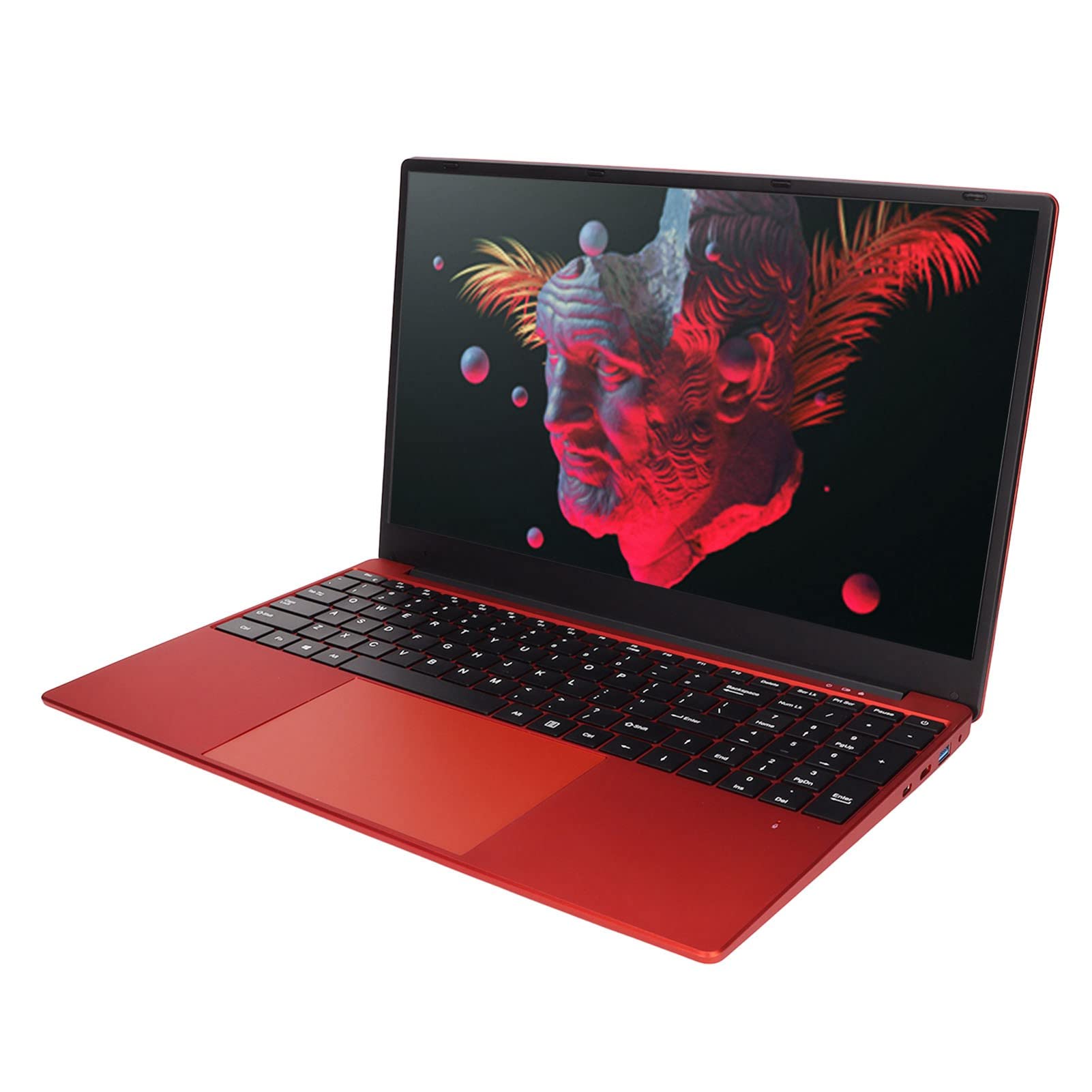 Asixxsix Laptop, 15.6 inch HD IPS Display 8GB RAM 128GB SSD Computer Laptop for Win 11, Built in Speakers, with Touchpad, N5095 CPU, Long Battery Life, for School Office, Red(US)