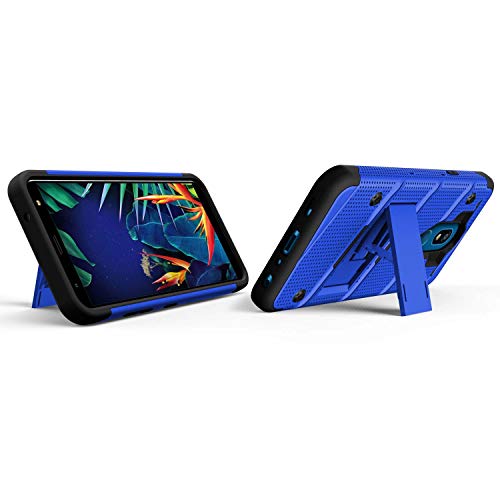 ZIZO Bolt Series LG K40 Case | Military-Grade Drop Protection w/ Kickstand Bundle Includes Belt Clip Holster LG Harmony 3 Blue
