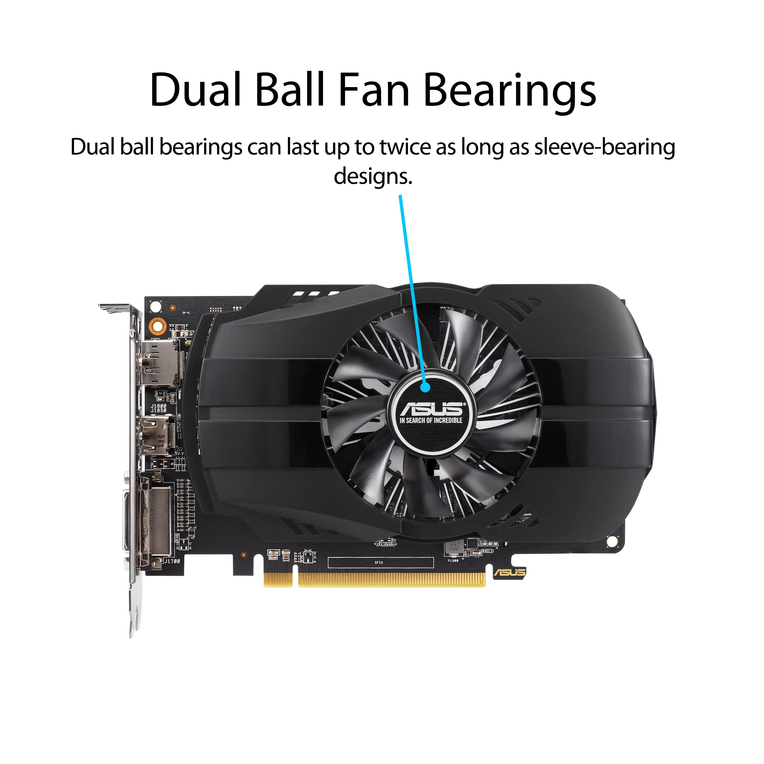 ASUS Phoenix AMD Radeon RX 550 Graphics Card (PCIe 3.0, 2GB GDDR5 Memory, HDMI, DisplayPort, DVI-D, FreeSync, IP5X Dust Resistant, Dual Ball Fan Bearings, Auto-Extreme, Compact Design)