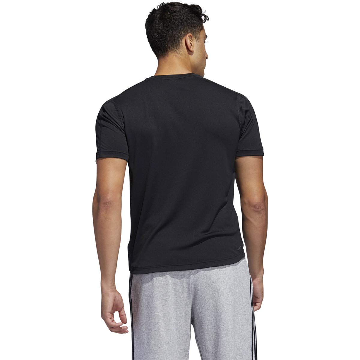 adidas Men's Brush Stroke Box Logo Graphic T-Shirt (Black/Brush Stroke Box, Large)