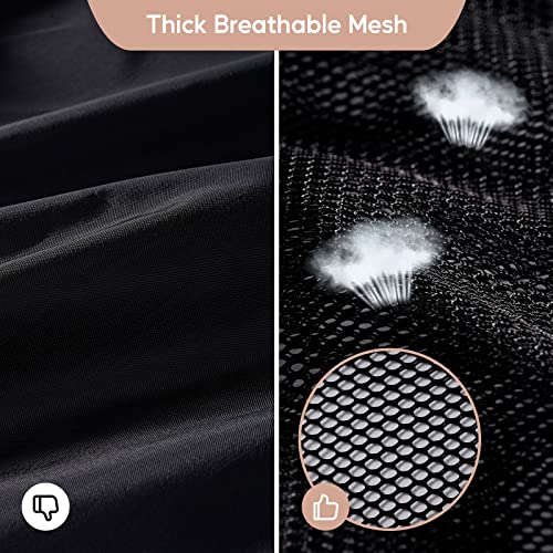Meowoo Mesh Laundry Bag, 27×36inch Heavy Duty Extra Large Mesh Laundry Bags Drawstring Lockable, Laundry Hamper Liner, Machine Washable, for Travel, Storage, Sports, Factories, Dorms, Hamper Liner(black,2Pcs)