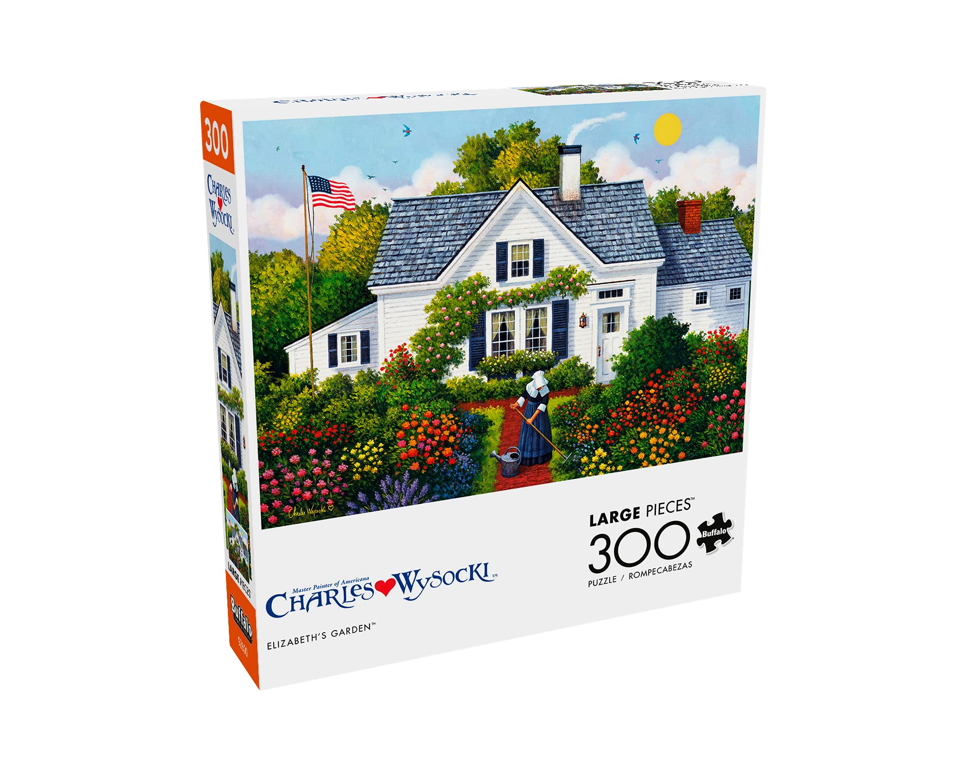 Buffalo Games - Charles Wysocki - Elizabeth's Garden - 300 Large Piece Jigsaw Puzzle