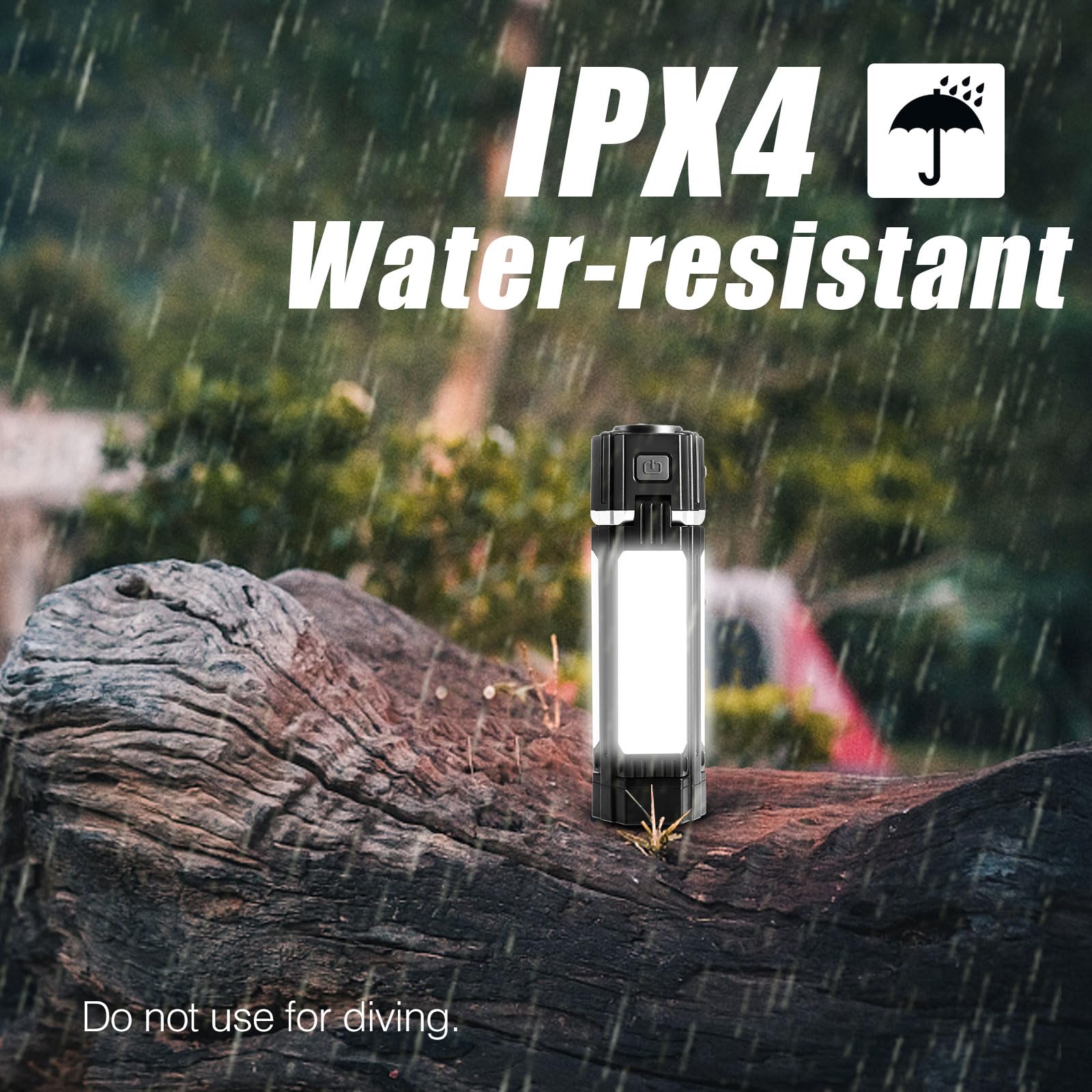 B-right LED Camping Lantern: Battery Powered Rechargeable Camping Lights Outdoor - 300LM 5 Brightness Modes Water-Resistant Tent Lights Lamp for Emergency Power Outage Hurricane Home
