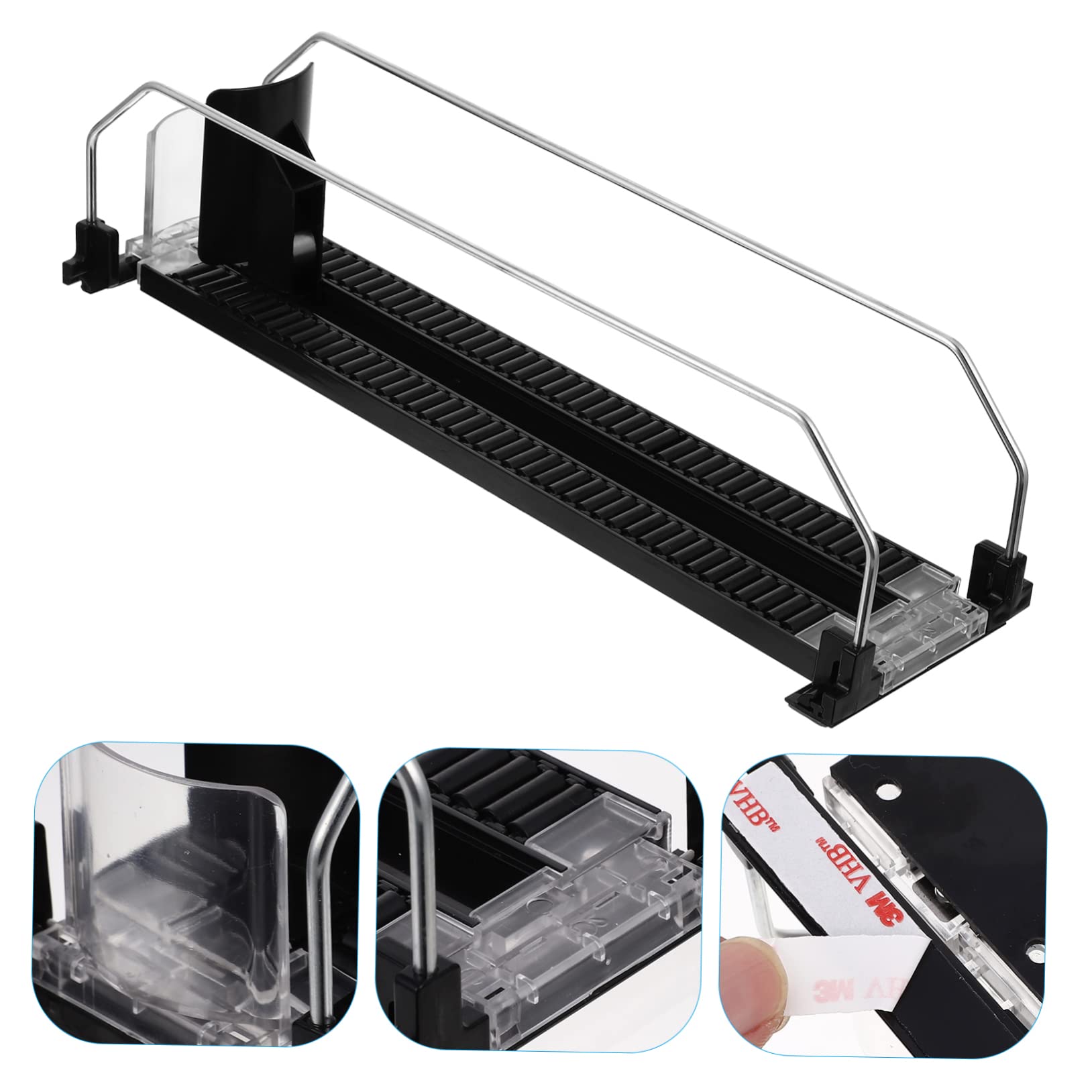 Angoily Propeller Mini Frigde Magnetic Drink Holder Mini Vending Machines Drink Plastic Replenishment Pusher Fridge Soda Can Organizer Mini Fridge Organizer Drink Pusher Drink Puller Food