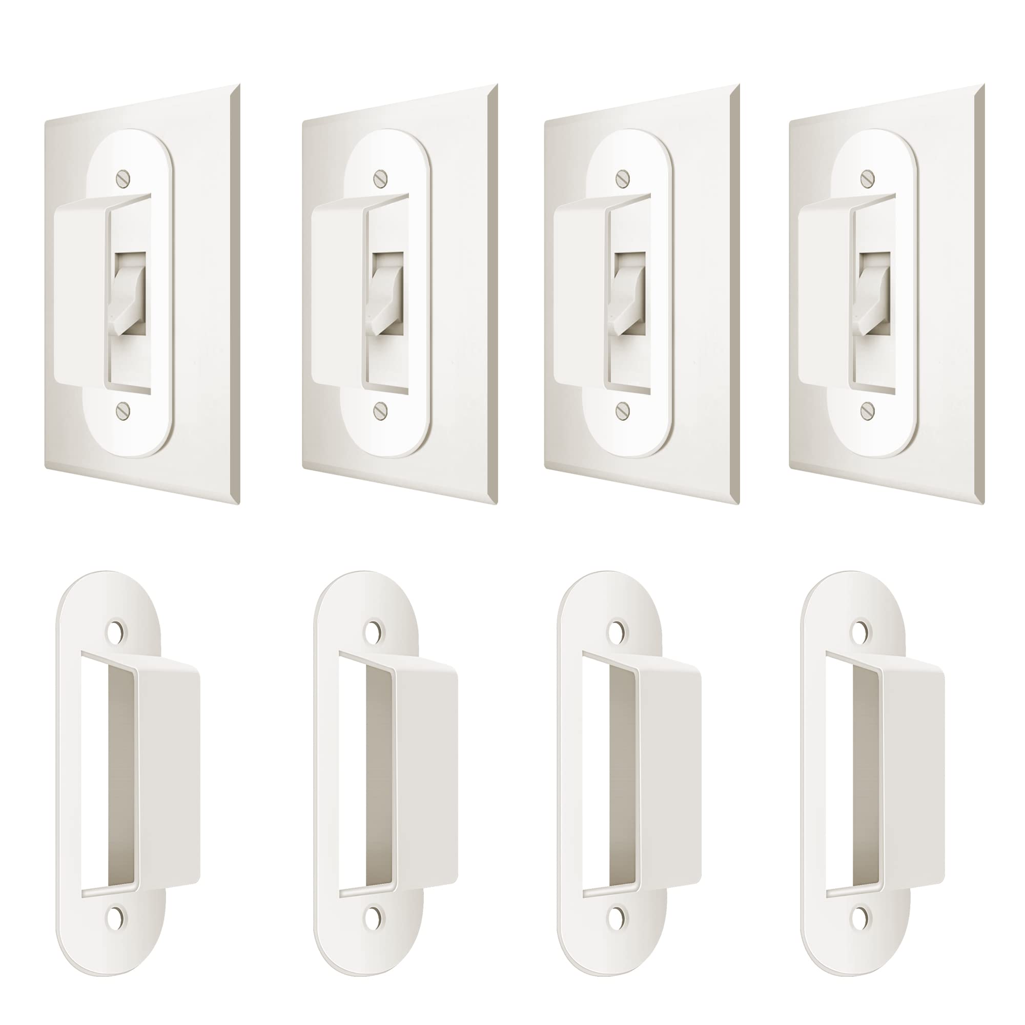 ChengFu Wall Switch Guards Plate Covers Child Safety Security Home Decor (4 Pack), White - Keeps Light On or Off Protects Your Lights or Circuits from Accidentally Being Turned On or Off