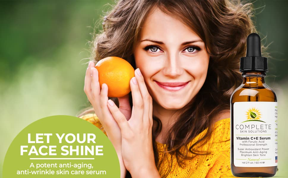 Natural Best Vitamin CE Serum - 2 oz With Ferulic,Hyaluronic Acid, Vitamin C 15% - Made In USA