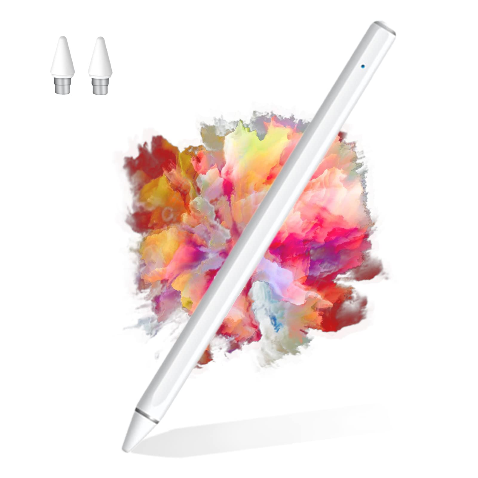 Active Stylus Pen for Touch Screens, High Precision Rechargeable Universal Stylus Pen for iPad Pro Air Mini, Pencil Compatible with Apple/Samsung/iPhone/Android/Microsoft Tablets/Smart Phones/Surface