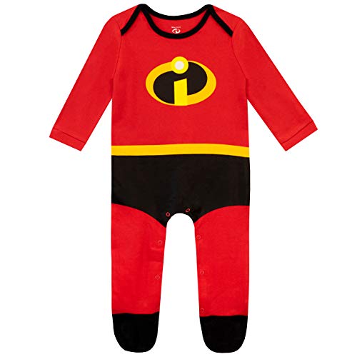 Disney Baby Bodysuit and Hat Set | The Incredibles Baby Clothes | Newborn Onesie Red 6-9 M