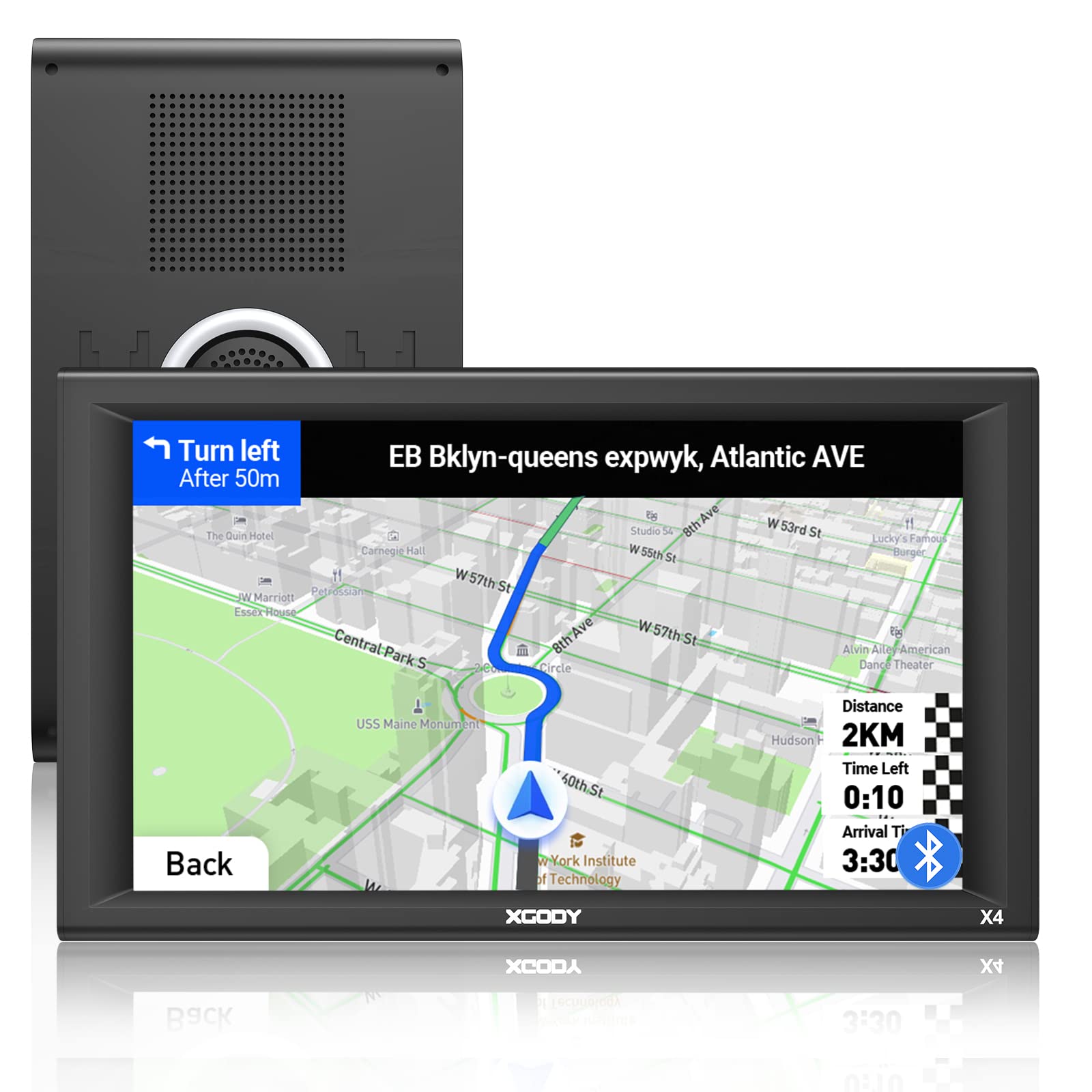 9inch Truck GPS Navigation for Car Big Touchscreen GPS Navigator Bluetooth AV-in Xgody 8GB ROM SAT NAV System Navigator Driving Alarm Lifetime map Updates