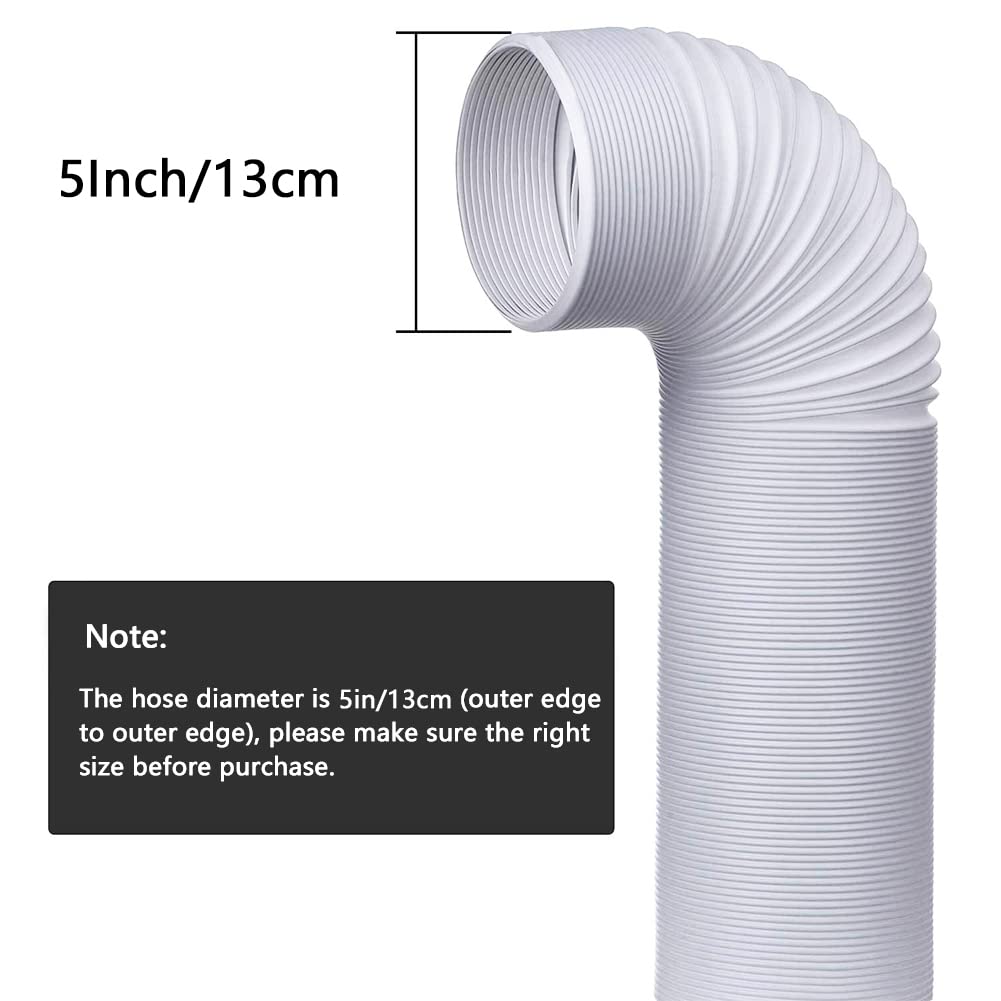 Bysameyee Portable Air Conditioner Hose Extention Coupler, Universal 5.9 Inches (150MM) AC A/C Exhaust Vent Hose Connector Coupling Fits Clockwise and Counter-Clockwise 5.9β Thread Hose