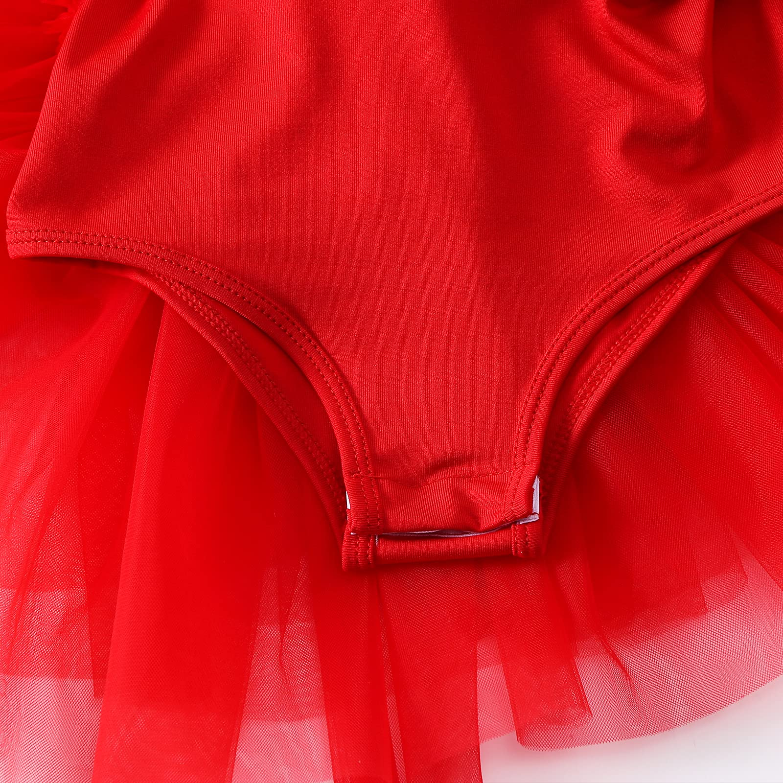 Baby Girls Ballet Tutu Dresses Tank Soft Tulle Skirted Leotard for Dance Red 12-24 Months