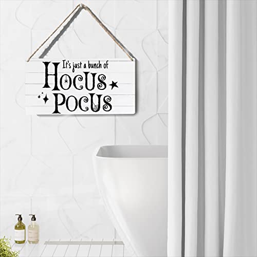 Funny Sign Decor It's Just a Bunch of Hocus Pocus Wooden Sign Plaque Wall Hanging Posters Artwork 12βX6β Rustic Home Decoration