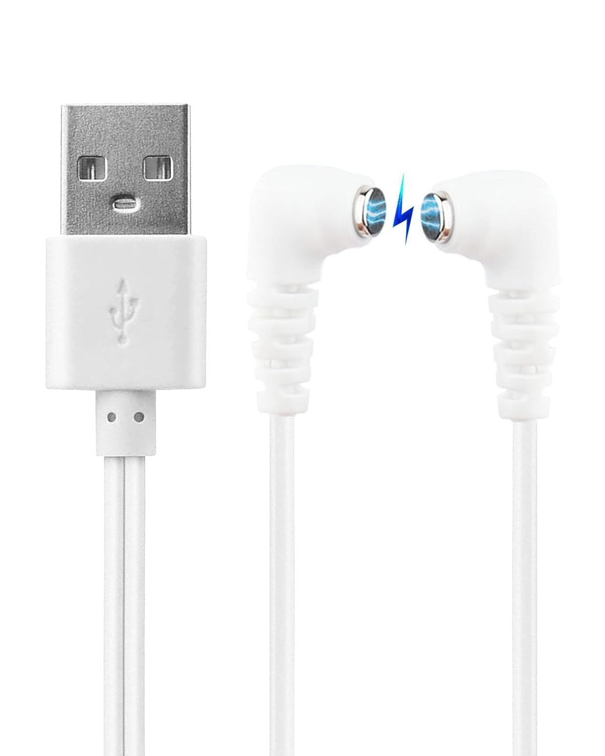 Bicmice Fast Magnetic Charger Cord for Rose and Most Magnetic Massagers DC Charging Cable with 2-Magnet Connector