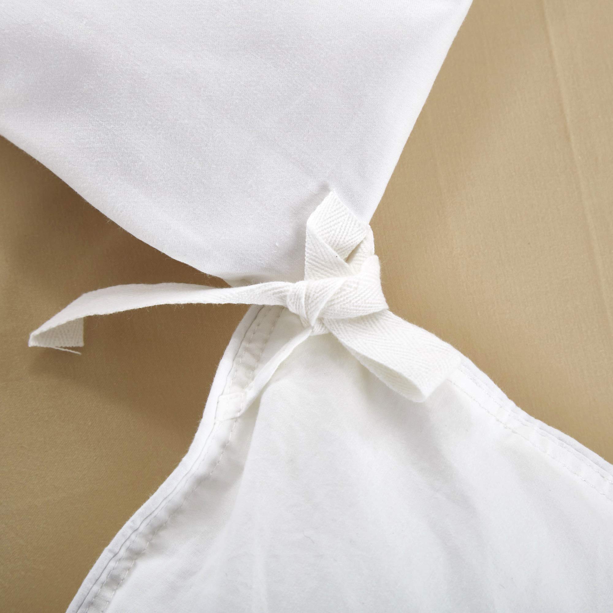Bicolore Collection Duvet Covers Set 3 Pieces Do Not Include Filling ClassIC European 100% Egyptian Cotton Sateen Luxury 400 Thread Count Frame Patchwork Manufacturing(White/Beige,King)
