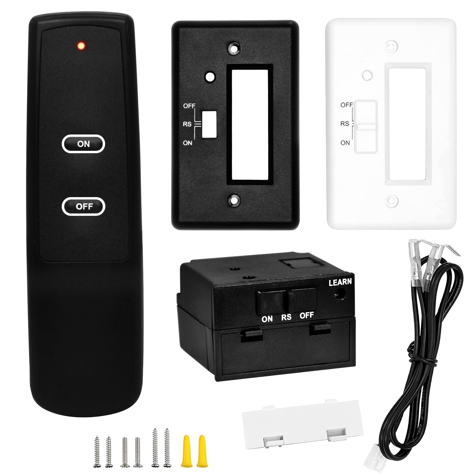 Upgrade Gas Fireplace Remote Control System Kit for Millivolt Valve Appliance, Compatible with Skytech, Ambient, Majestic, Monessen, Vermont Castings and More Fireplaces and Stoves, Without Battery