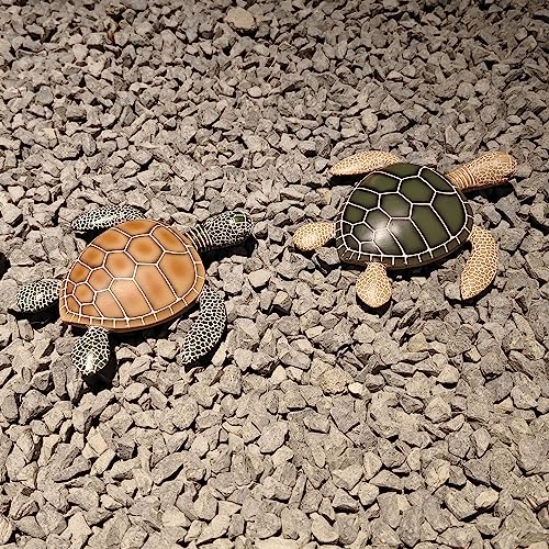 ALIWINER Sea Turtle Decor, Tabletop and Wall Turtle Decor, Turtle Crafts Sea Turtle Figurines for Home Office Decorations Home Gift Collection