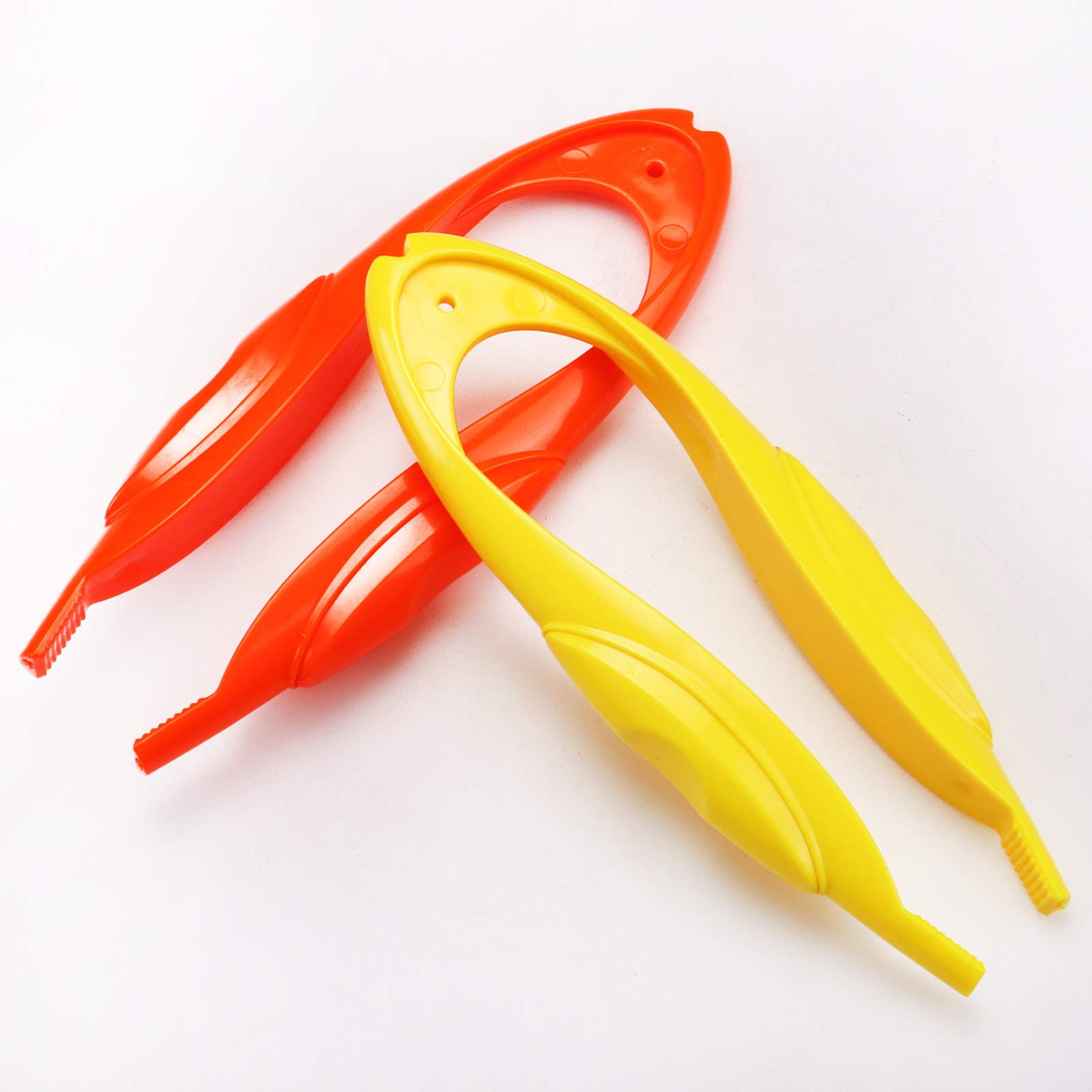 MoliMolly 6Pcs Plastic Colorful Easy Grip Tweezers, Easy Grasp Science Classroom Tools Accessories
