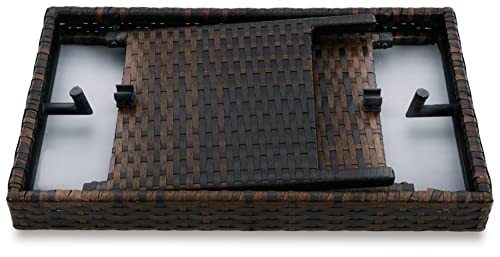 Signature Design by Ashley Kantana Casual Outdoor End Table, Dark Brown