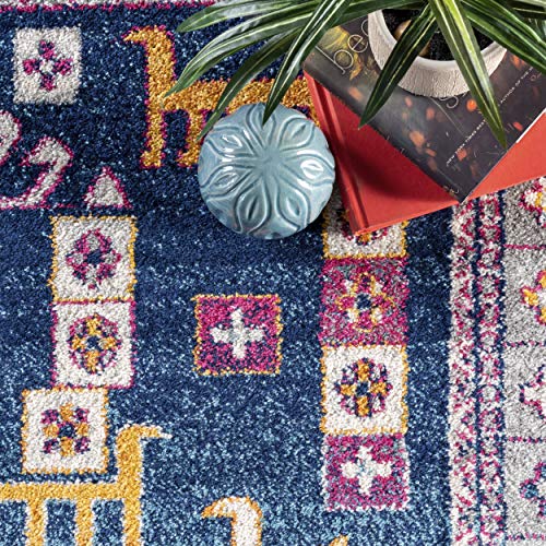 nuLOOM Marisela Tribal Area Rug, 5' x 7' 5", Navy