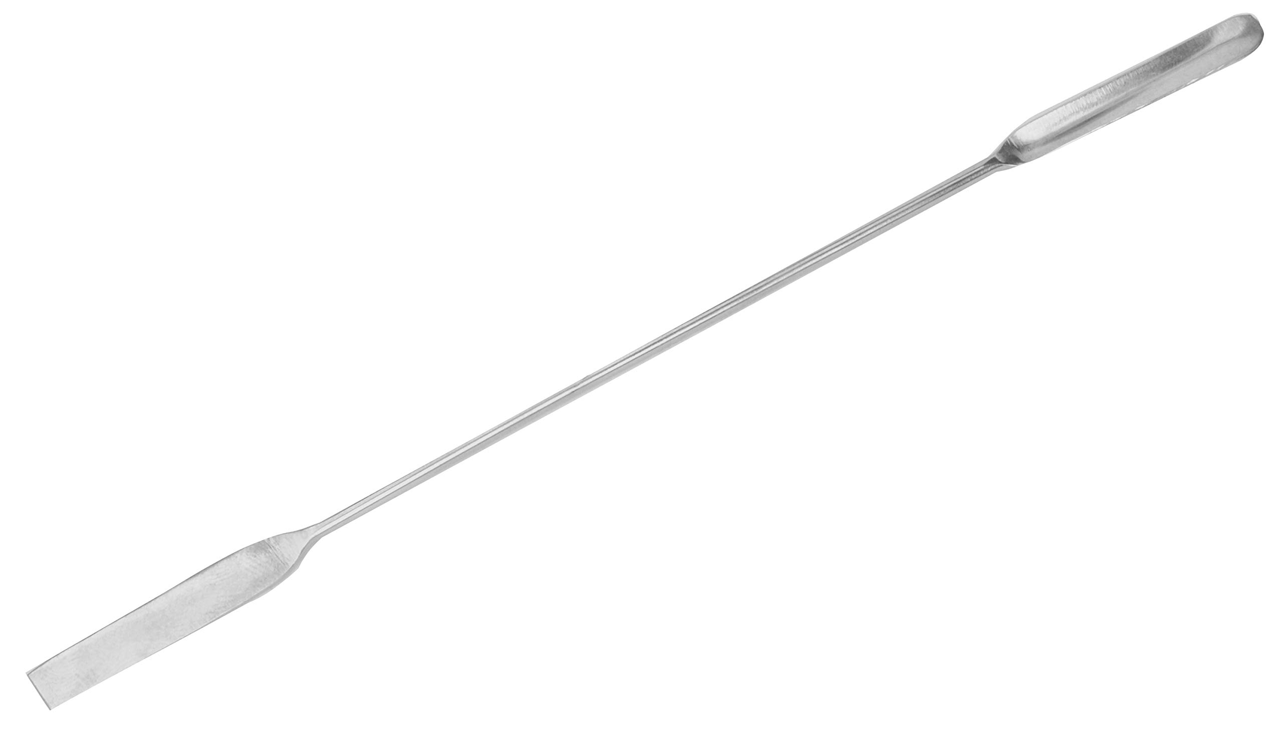 Micro Spatula Spoon, 5.9" - Stainless Steel, Polished - One 0.2" Flat End, One 0.2" Scoop End - Eisco Labs