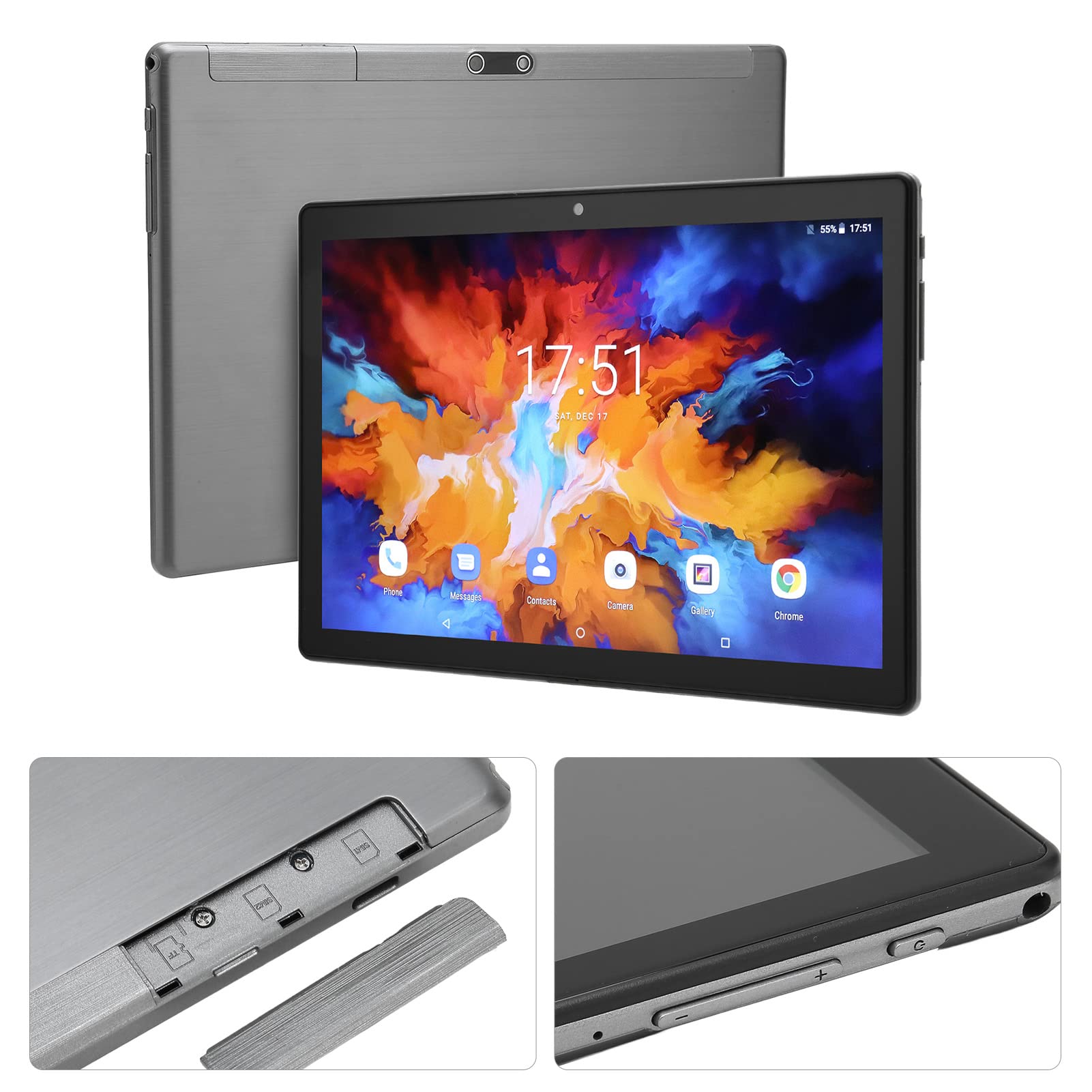 Aqur2020 Office Tablet, 10.1 Inch 8GB RAM 128GB ROM Gaming Tablet for Home (Iron Gray)