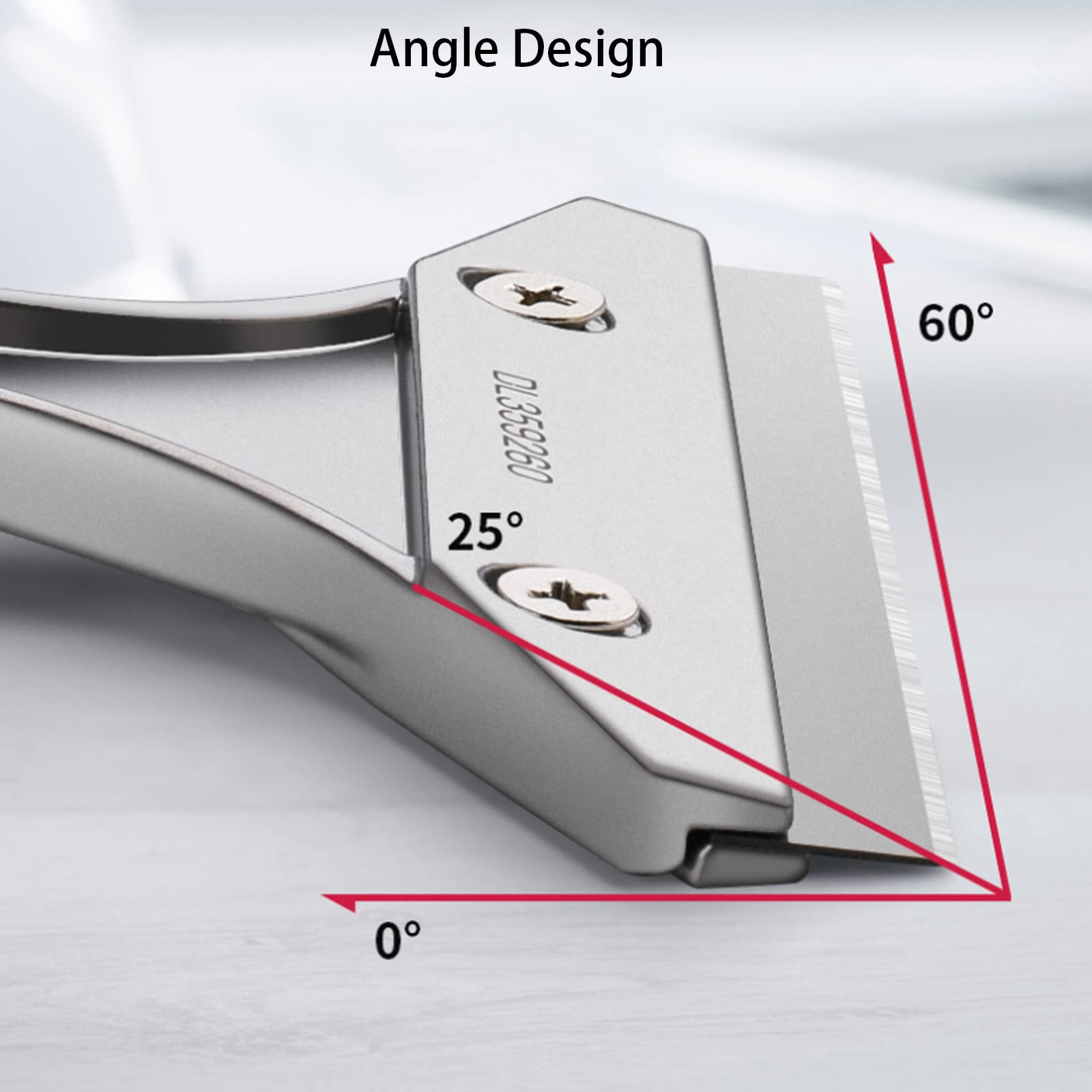GAILY YOUTH Paint Scraper 2 Pcs, Floor Scraper with 10 Pcs Metal Blades, Long Handle Razor Blade Scraper for Cleaning Stove Top Windows Glass Wallpaper(25 cm)