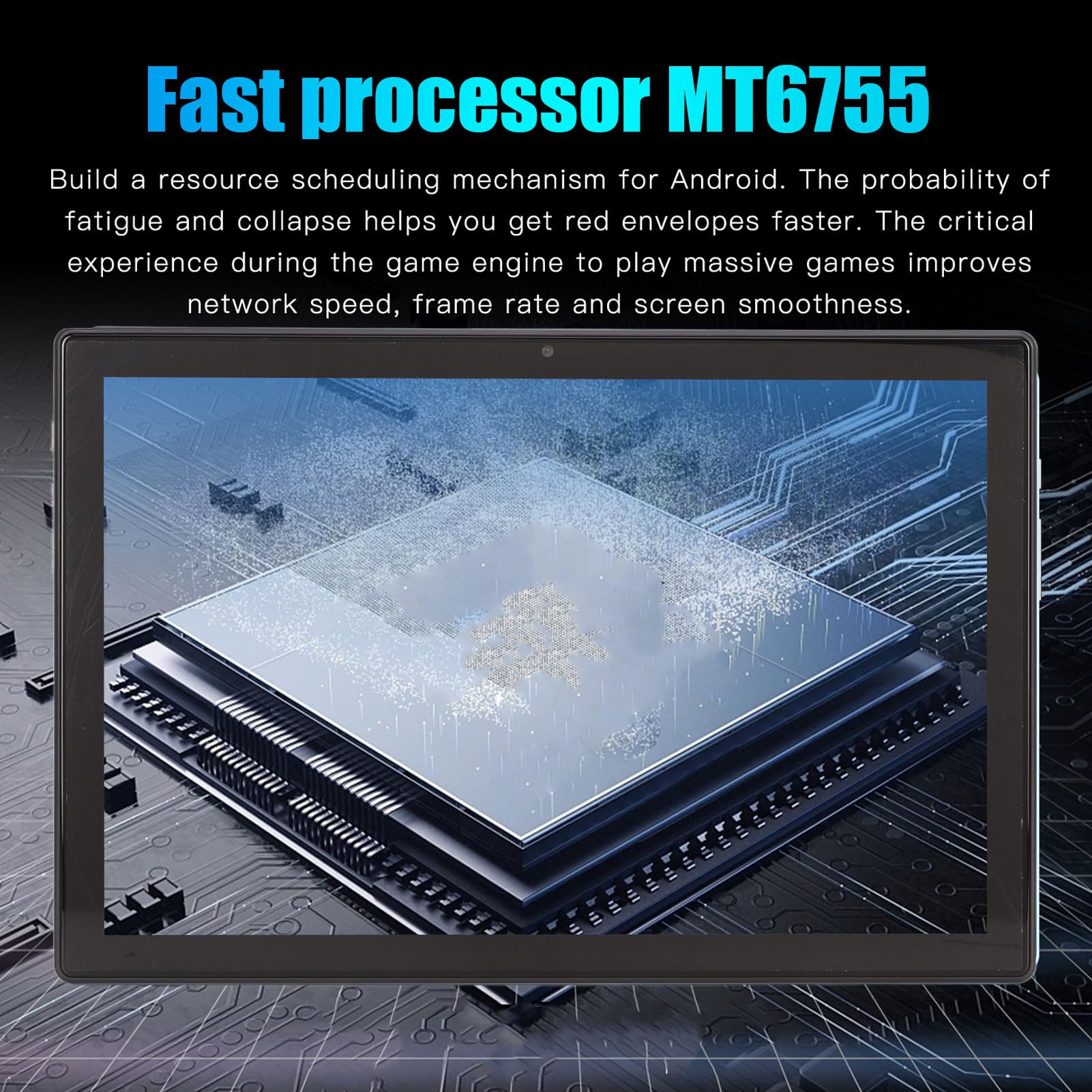 Acogedor Android Tablet PC, 10.1 inch Tablets 12GB RAM 256GB ROM, MT6750 Octa Core CPU, 4G LTE, 1920x1200 IPS HD Touchscreen, GPS, 8800mAh Battery, Bluetooth (US Plug)