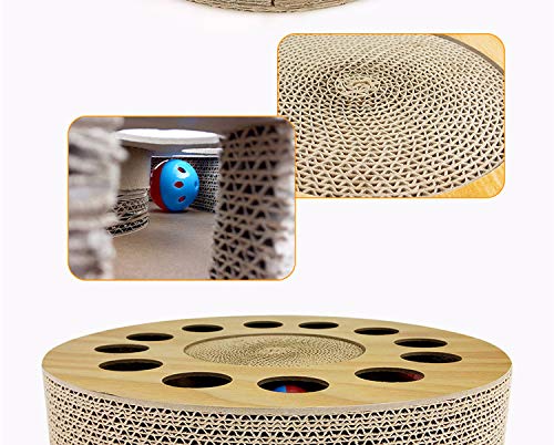 MIAOXSEN Cat Toy with Sturdy Scratching Pads and 2 Jingly Balls for All Ages of Cats