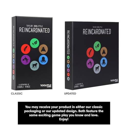 Doolittle Gaming Reincardnated A Turn-Based Deck Drafting Card Game - Strategy Party Game for 2-6 Players on Family Game Night