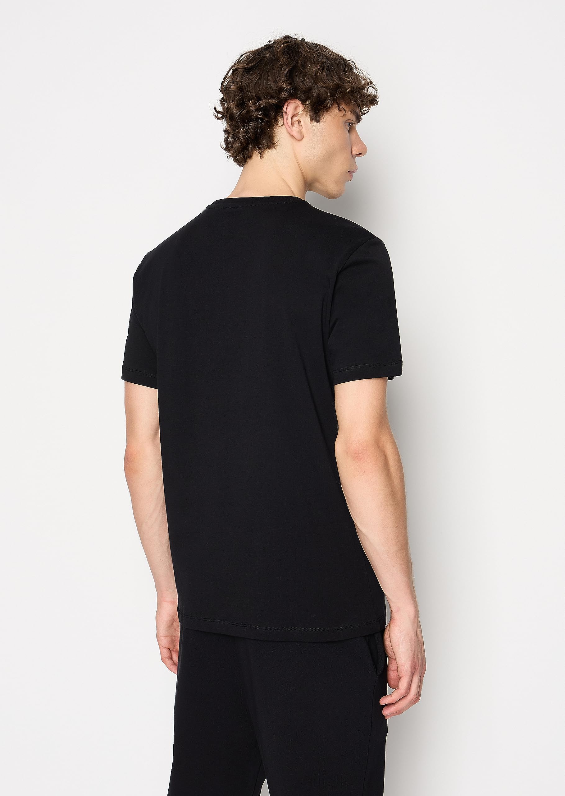 A | X ARMANI EXCHANGE Men's Regular Fit AX Eagle Tee, Black, XXL