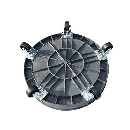 ELAFROS 30 Gallon and 55 Gallon Heavy Duty Plastic Drum Dolly β Durable Plastic Drum Cart 900 lb. Capacity- Barrel Dolly with 5 Swivel Casters Wheel,Grey