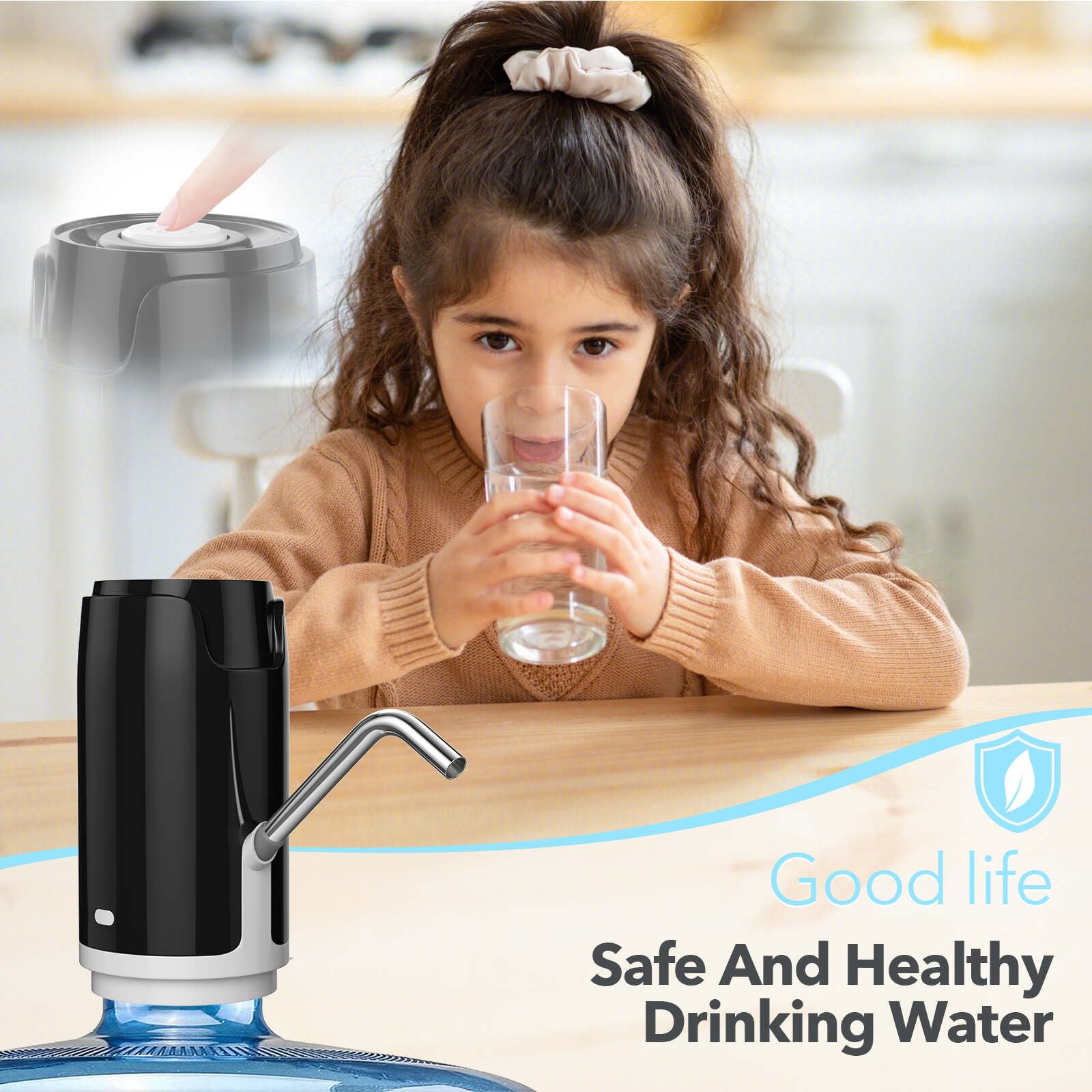 Automatic Water Pump Water Dispenser, USB Rechargeable Water Dispenser Water Pump, 5 Gallon Bottle Electric Water Pump,Portable Electric Water Bottle Pump for Camping,