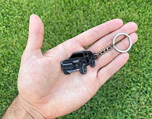 FOUR WHEEL BEAST 4Runner Accessories - Keychain 4 runner key chain key fob cover - 3rd 4th 5th gen mods car accessories trd 4 runner (Black)