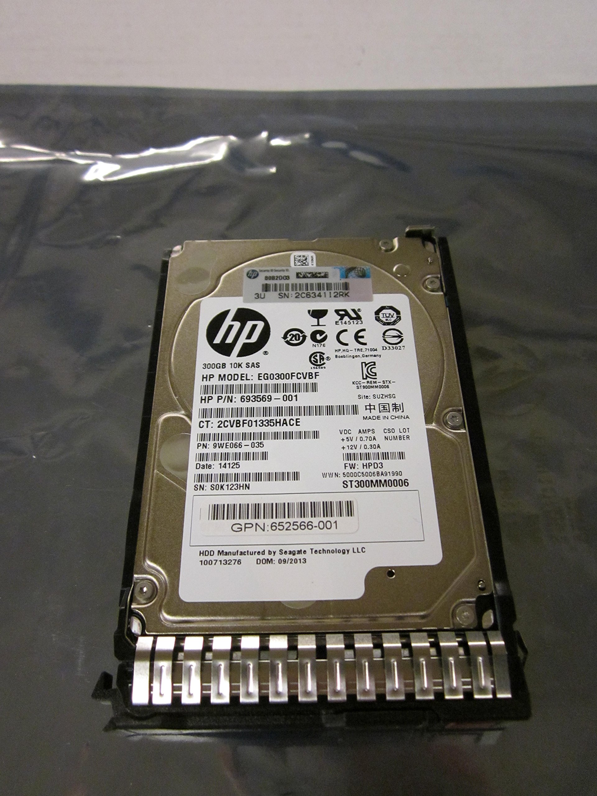 HP ISS 652564-B21 300GB 6G SAS 10K RPM SFF Gen8 Hardrive
