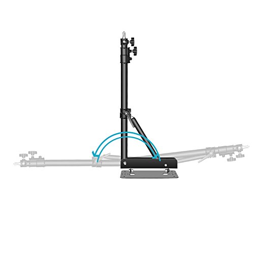 Neewer Triangle Wall Mount Arm for Photography Studio Strobe Monolight Softboxes Umbrellas Reflectors Flexible Rotation 180 Degrees Maximum Length 180 cm (Black)