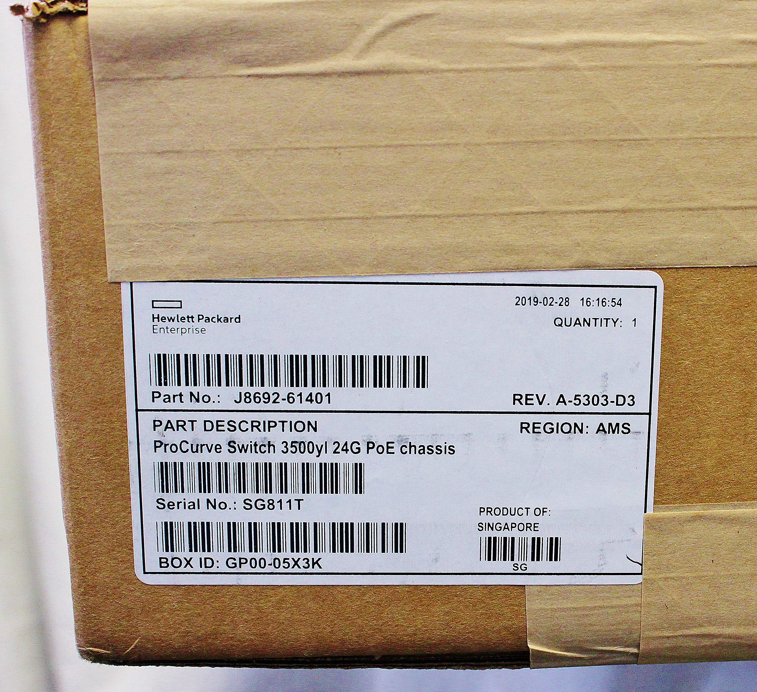 HP J8692A Switch 3500yl-24G 24-Port PoE Integrated Switch