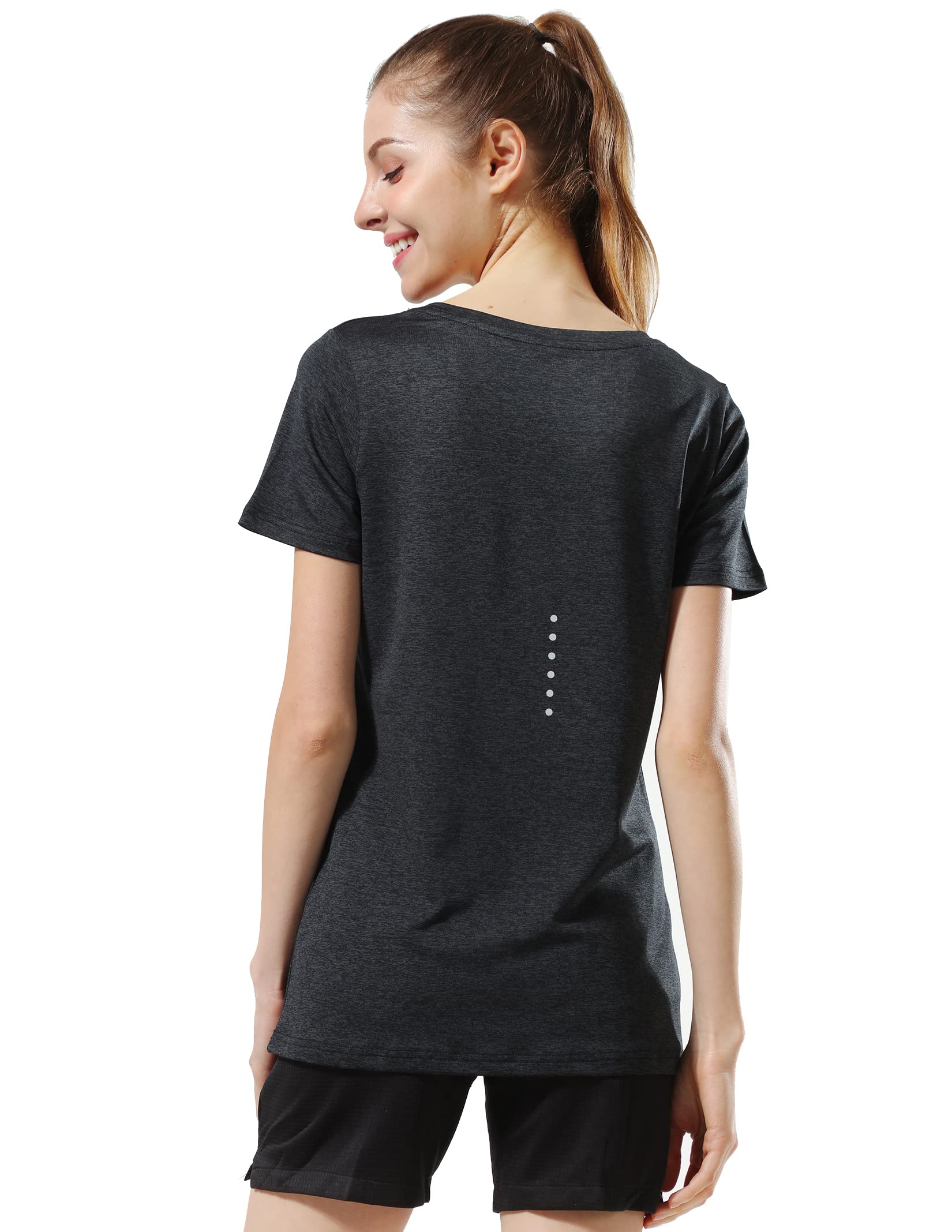 5 Pack Women's Quick Dry Short Sleeve T Shirts, Athletic Workout Tee Tops for Gym Yoga Running (Set 1, Small)