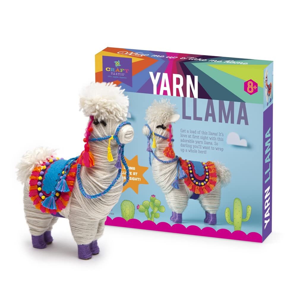 Craft-tastic β Yarn Llama Kit β Craft Kit Makes 1 Yarn-Wrapped Llama