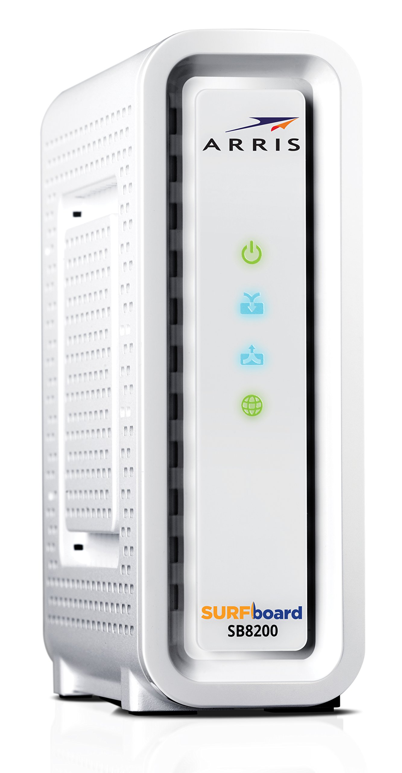 ARRIS Surfboard Docsis 3.1 Gigabit Speed Cable Modem, Approved for Cox, Spectrum and Xfinity, (SB8200 Frustration Free) & AmazonBasics RJ45 Cat-6 Ethernet Patch Internet Cable - 5 Feet